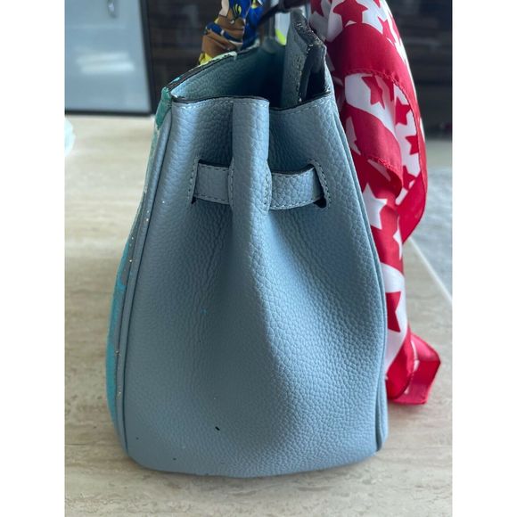 Anca Barbu | Bags | Anca Barbu Satchel Blue Extra Large Painting ...